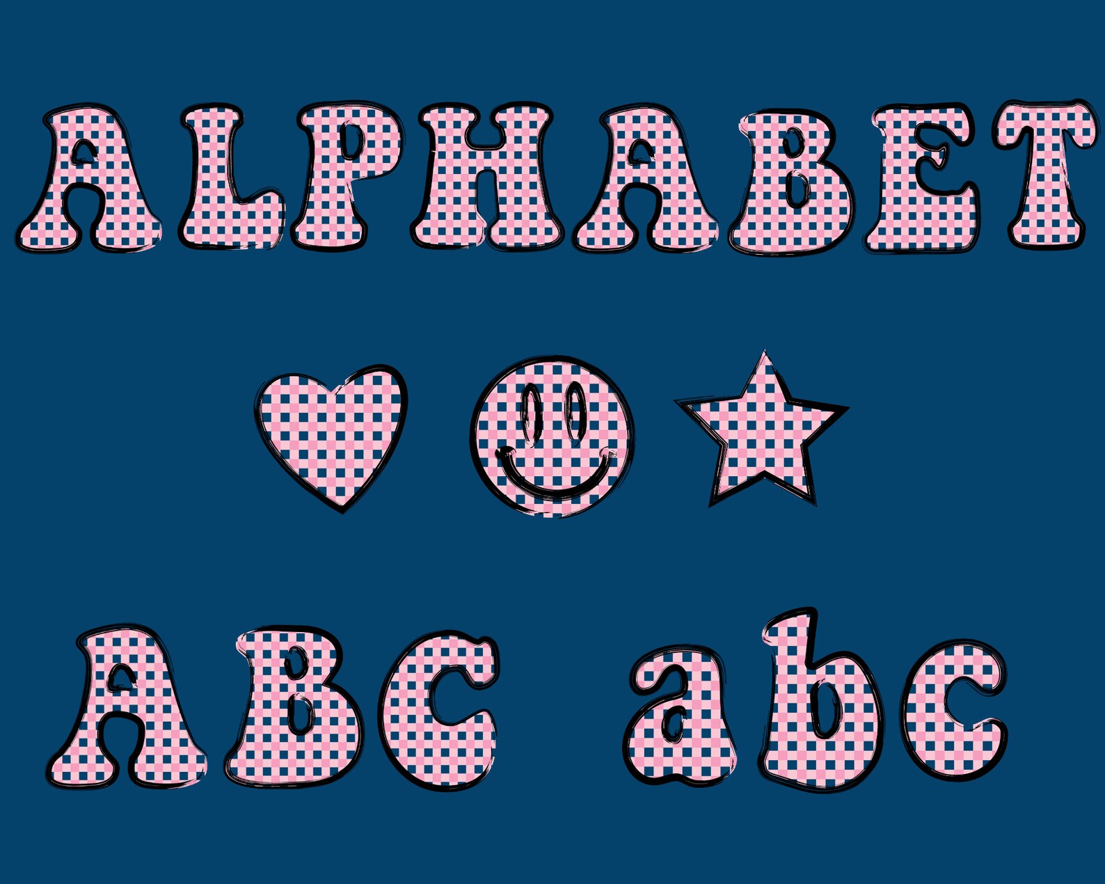 Pink Pattern PNG Letters Printable PNG Abc's Girls Png - Etsy