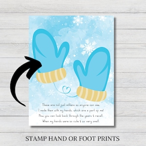 Winter Mittens Handprint Art, DIY Kids Crafts, Mittens Handprint ...