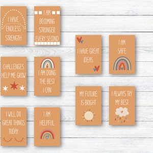 60 Positive Affirmation Cards for Kids, Motivational Cards Bundle ...