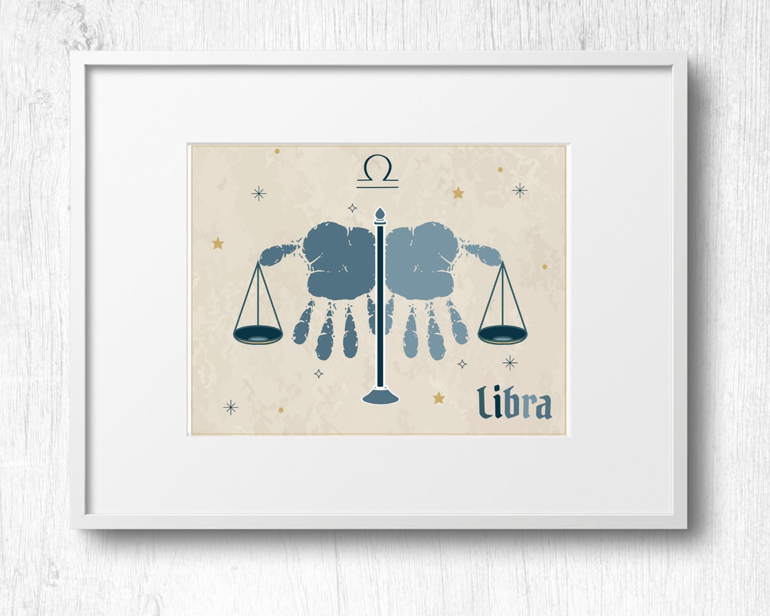 Libra Zodiac Handprints Footprints, Zodiac Signs Handprint, Horoscope ...