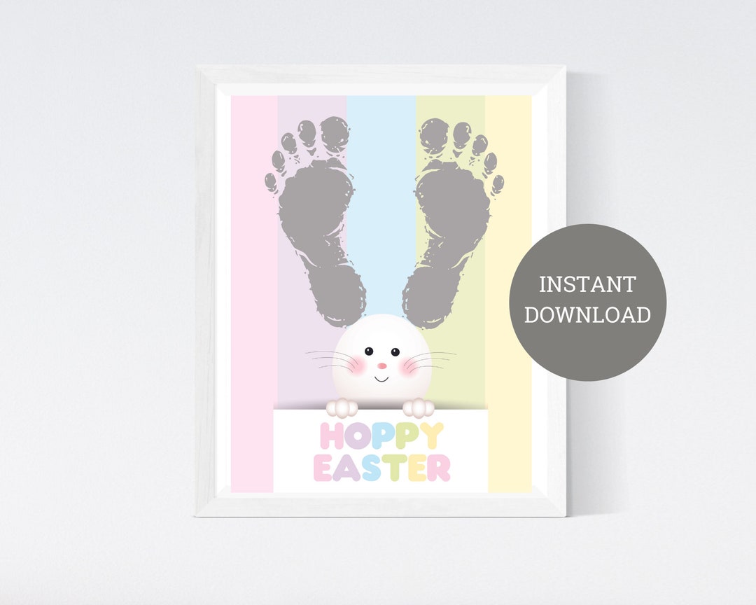 Easter Bunny Card, Hoppy Easter Crafts for Kids, Baby Toddler Kids Art ...
