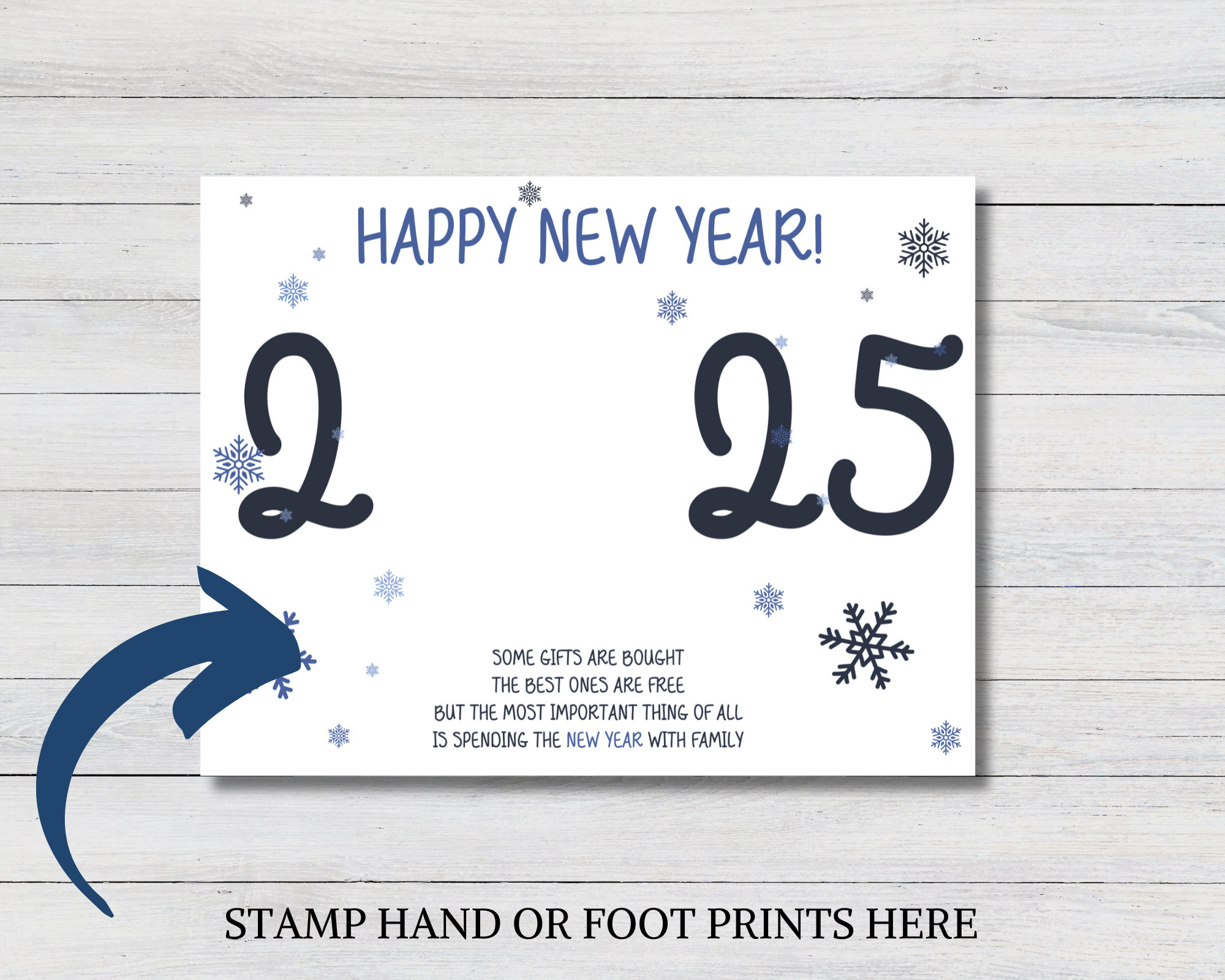 2025 New Year Handprints, Baby Toddler Kids Art Crafts, First Year ...