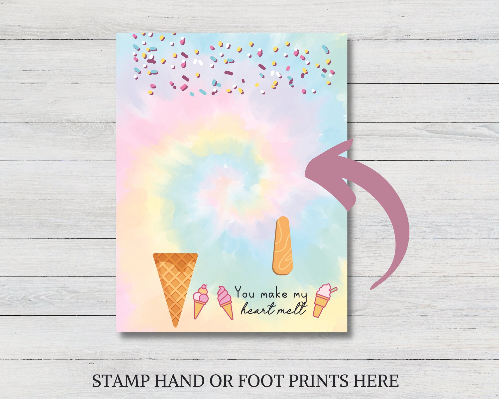 Summer Handprint Art DIY Kids Crafts Ice Cream Handprint - Etsy