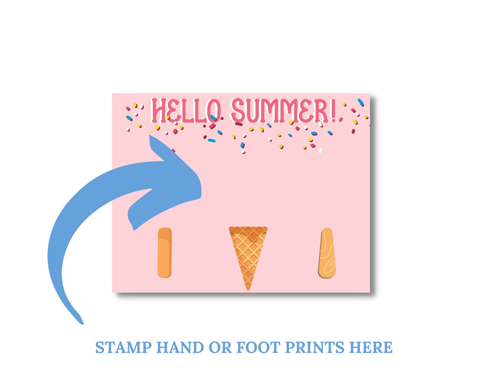 Hello Summer Ice Cream Activity Craft Crafts for Kids Baby | Etsy