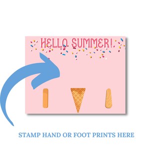 Hello Summer Ice Cream Activity Craft, Crafts for Kids, Baby Toddler ...