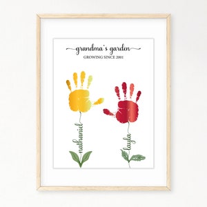 Custom Mothers Day Handprint Craft, Flower Handprint, Baby Toddler Kids ...