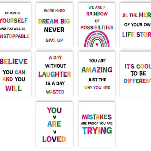 Inspirational Quotes Art Bundle | 10 Printables | Inspirational Wall ...