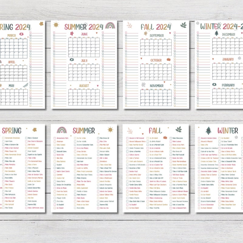 Bucket List Calendar 2025 - Etsy