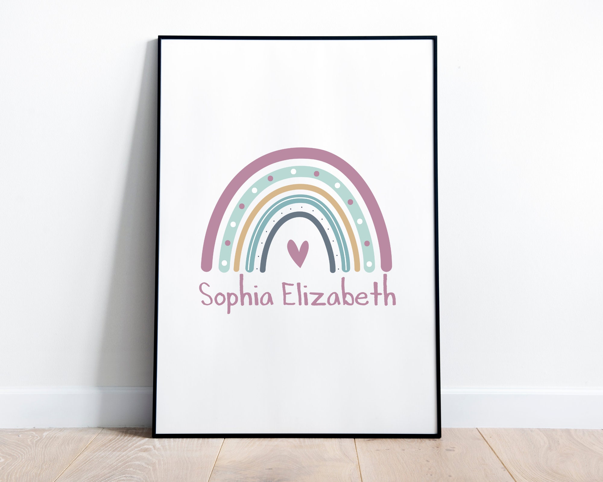 Name Printable Rainbow Design Custom Name Decor - Etsy
