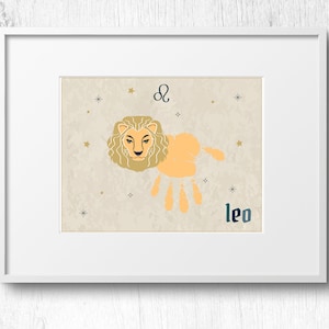 Leo Zodiac Handprints Footprints, Zodiac Signs Handprint, Horoscope ...