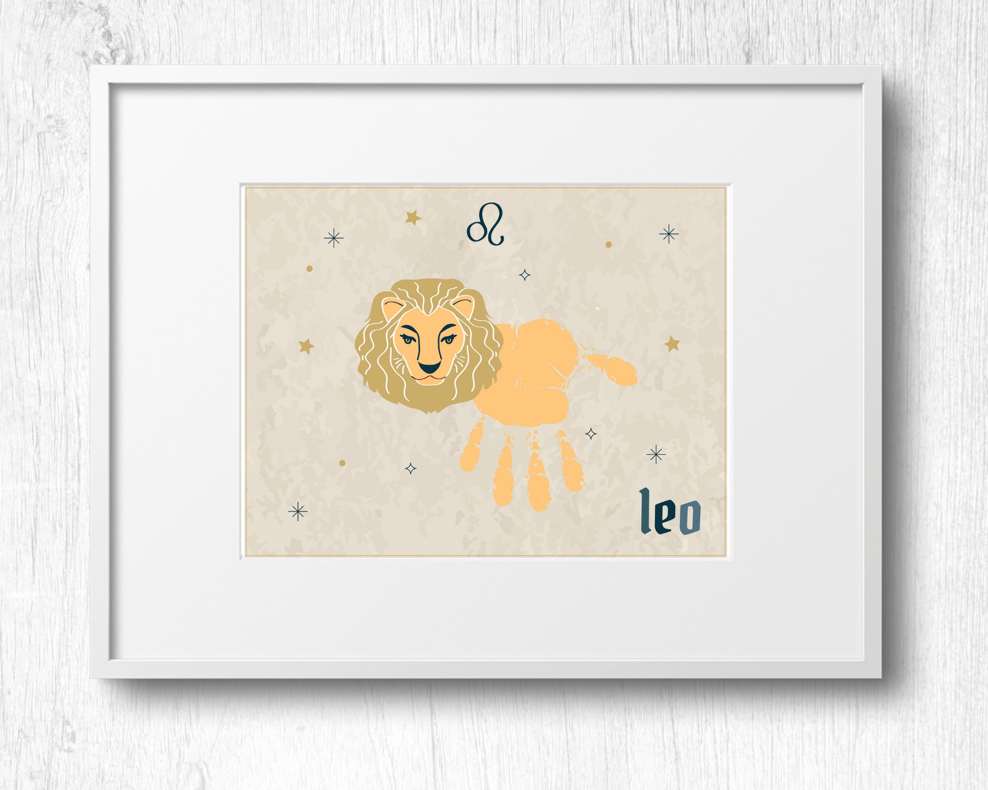 Leo Zodiac Handprints Footprints, Zodiac Signs Handprint, Horoscope ...
