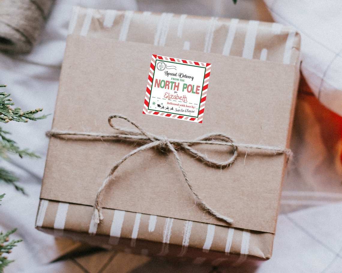 Personalized Christmas Gift Printable Stickers Labels From | Etsy