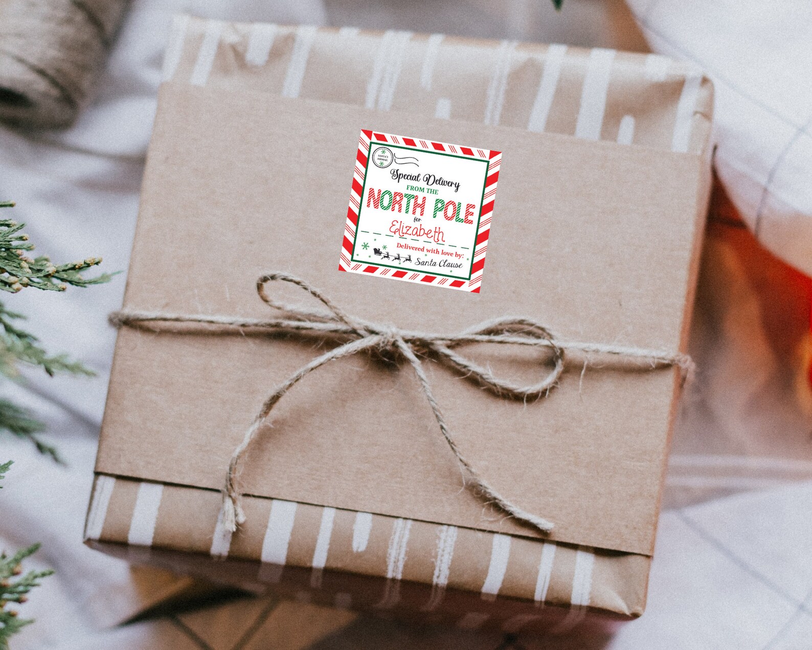 Personalized Christmas Gift Printable Stickers Labels From - Etsy