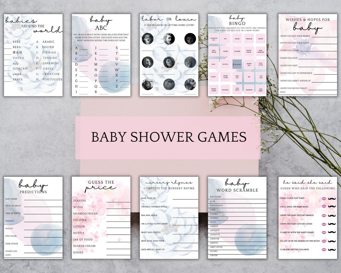 All Things Baby Shower Bundle Printable Baby Shower - Etsy