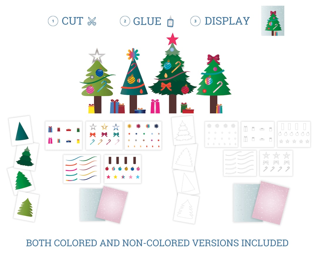 Christmas Tree Kids Activities, Christmas Cutouts, Holiday Activities ...