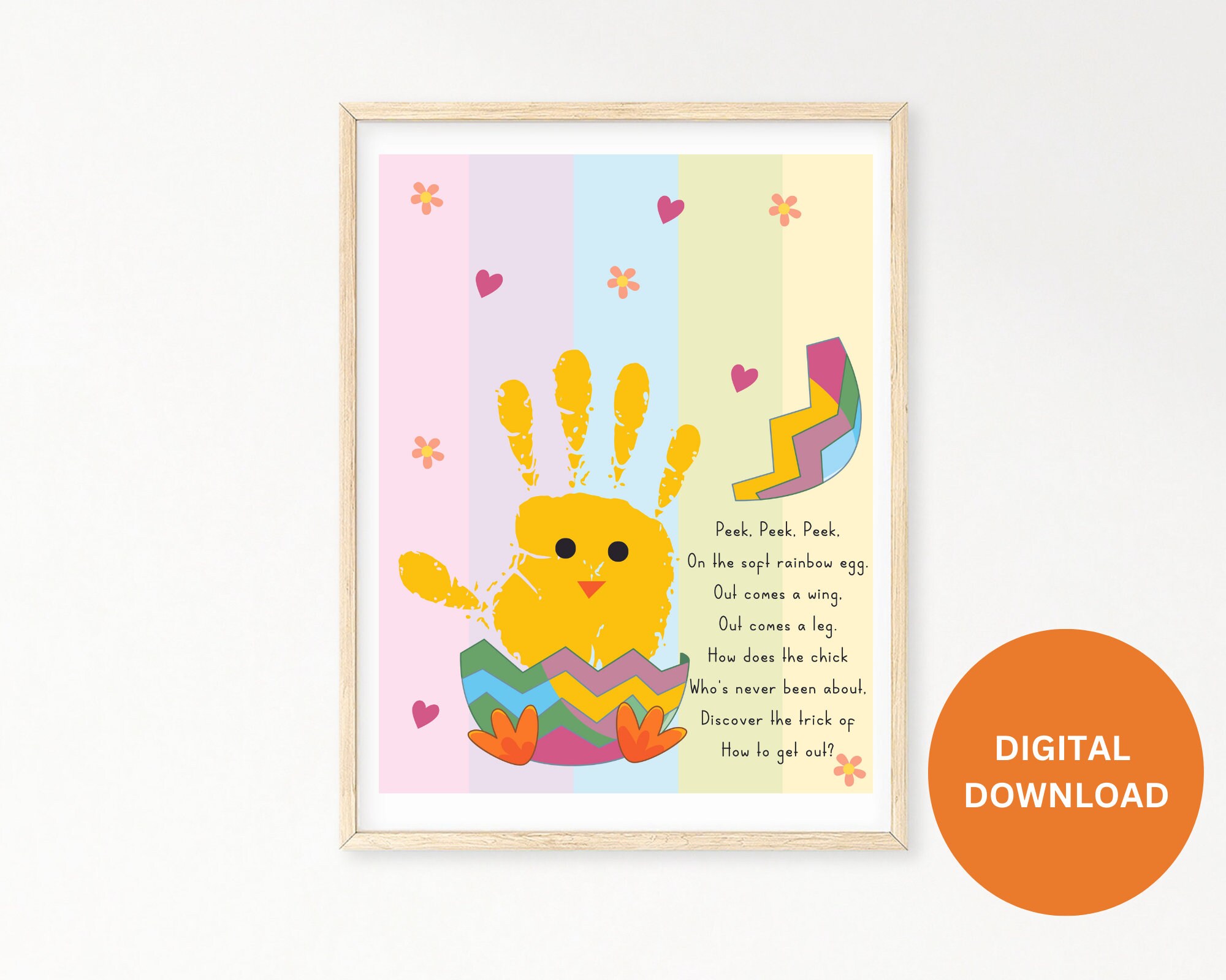 Easter Egg Handprint Art, DIY Kids Crafts, Easter Handprint Keepsake ...