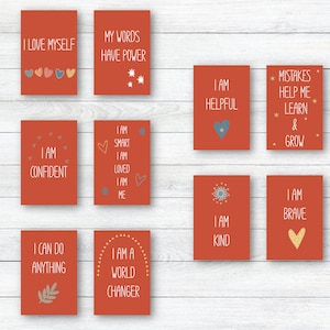 60 Positive Affirmation Cards for Kids, Motivational Cards Bundle ...
