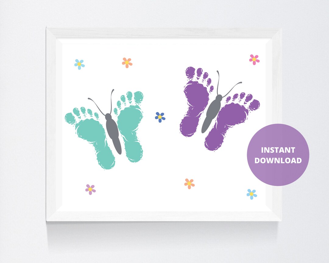 Butterfly Spring Hand Print Art, DIY Printable, Toddler Activity ...