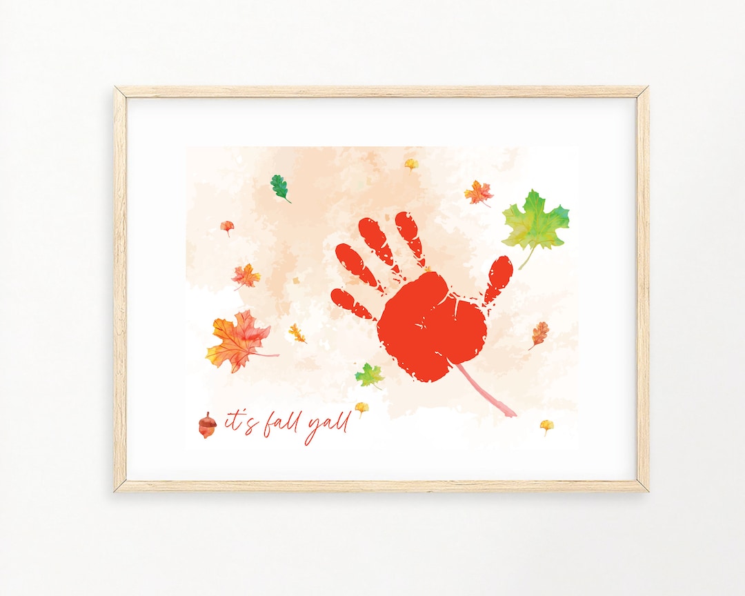 It's Fall Yall Handprint Art Kids Craft, DIY Crafts for Kids, Fall ...