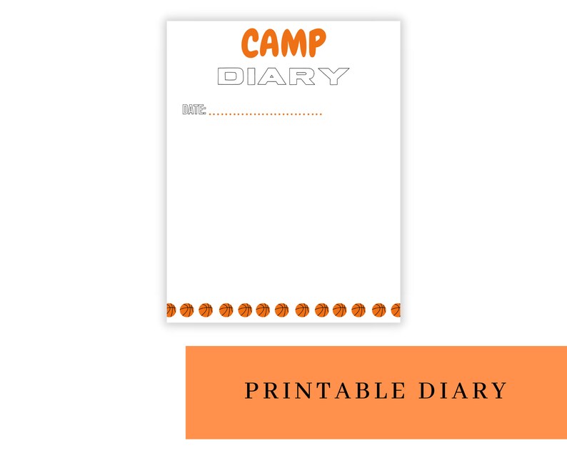 Letter From Camp | Basketball Design | Fill in Blank Camp Letters ...
