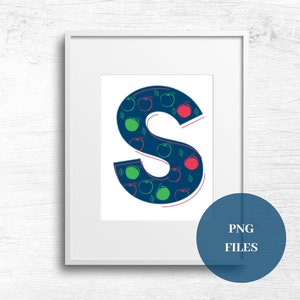 Back to School Apple PNG Letters, PNG School Pack, Back to School PNG ...