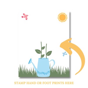 Flower Spring Hand Print Art, DIY Printable, Toddler Activity, Toddler ...