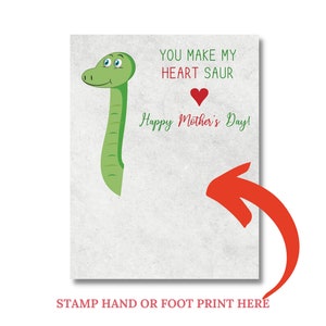 You Make My Heart Saur Handprint Art Craft, Valentine's Day, Mother's ...
