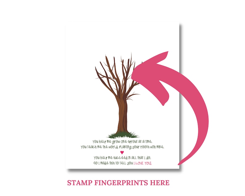 Hearts Tree I Love You Handprint Art Craft, Valentine's Day, Mother's ...