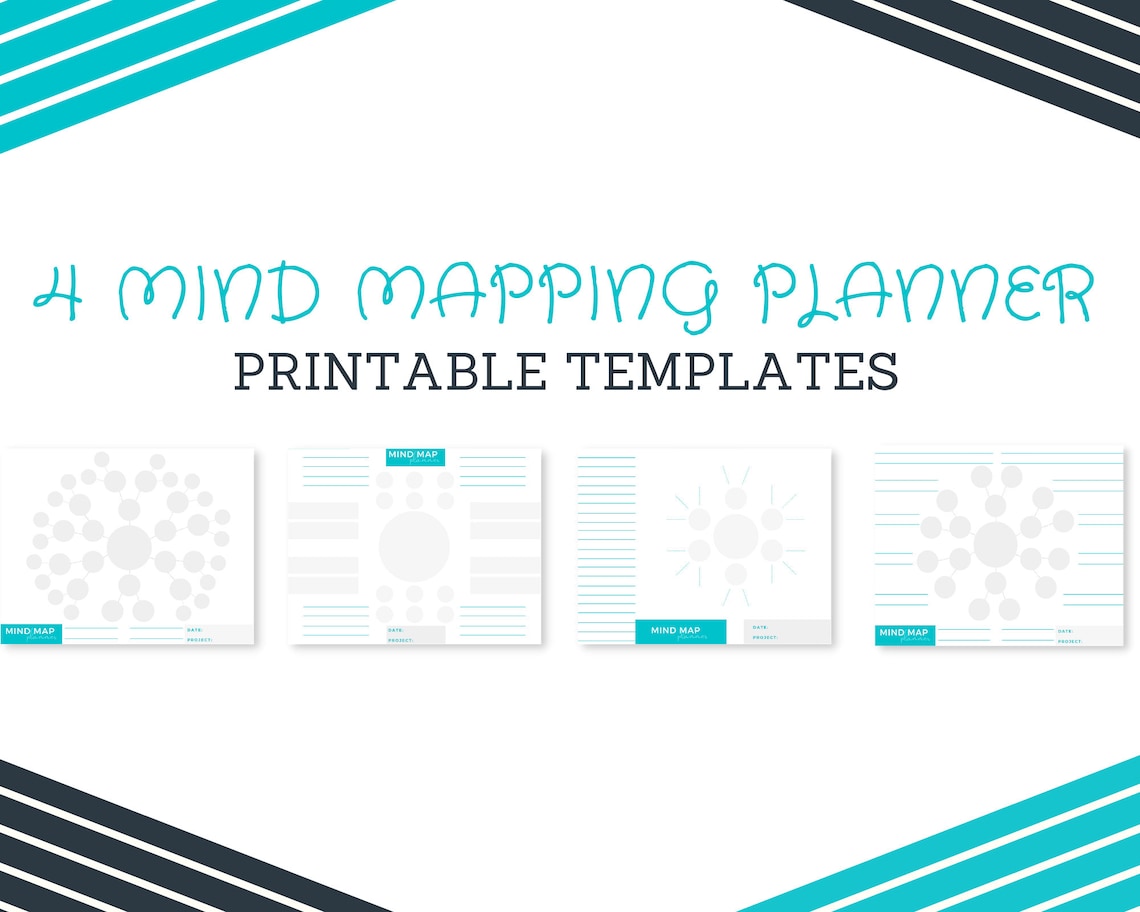 Printable Mind Mapping Planner Bundle Visual Planner Mind - Etsy