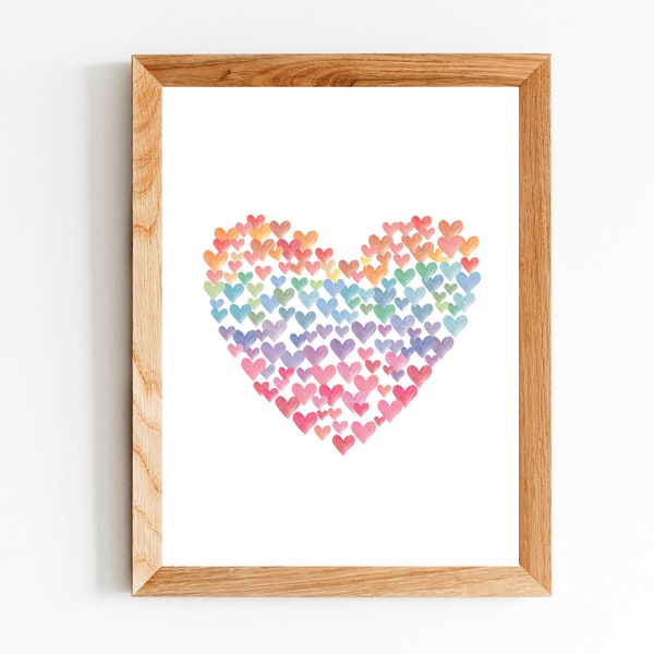 Heart Wall Art - Etsy