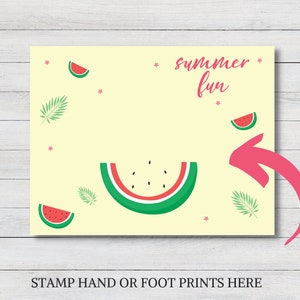 Summer Fun Watermelon Kids Handprint, Baby Toddler Kids Art Crafts, DIY ...