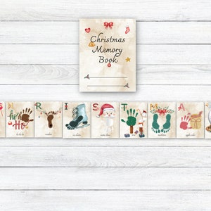 Set of 9 Christmas Handprint Art Bundle, DIY Kids Craft, Christmas ...