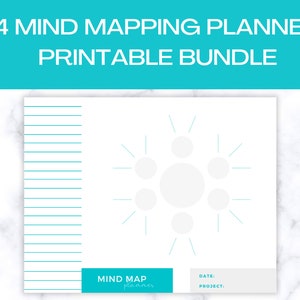 Printable Mind Mapping Planner | Visual Planner | Mind Map Template ...