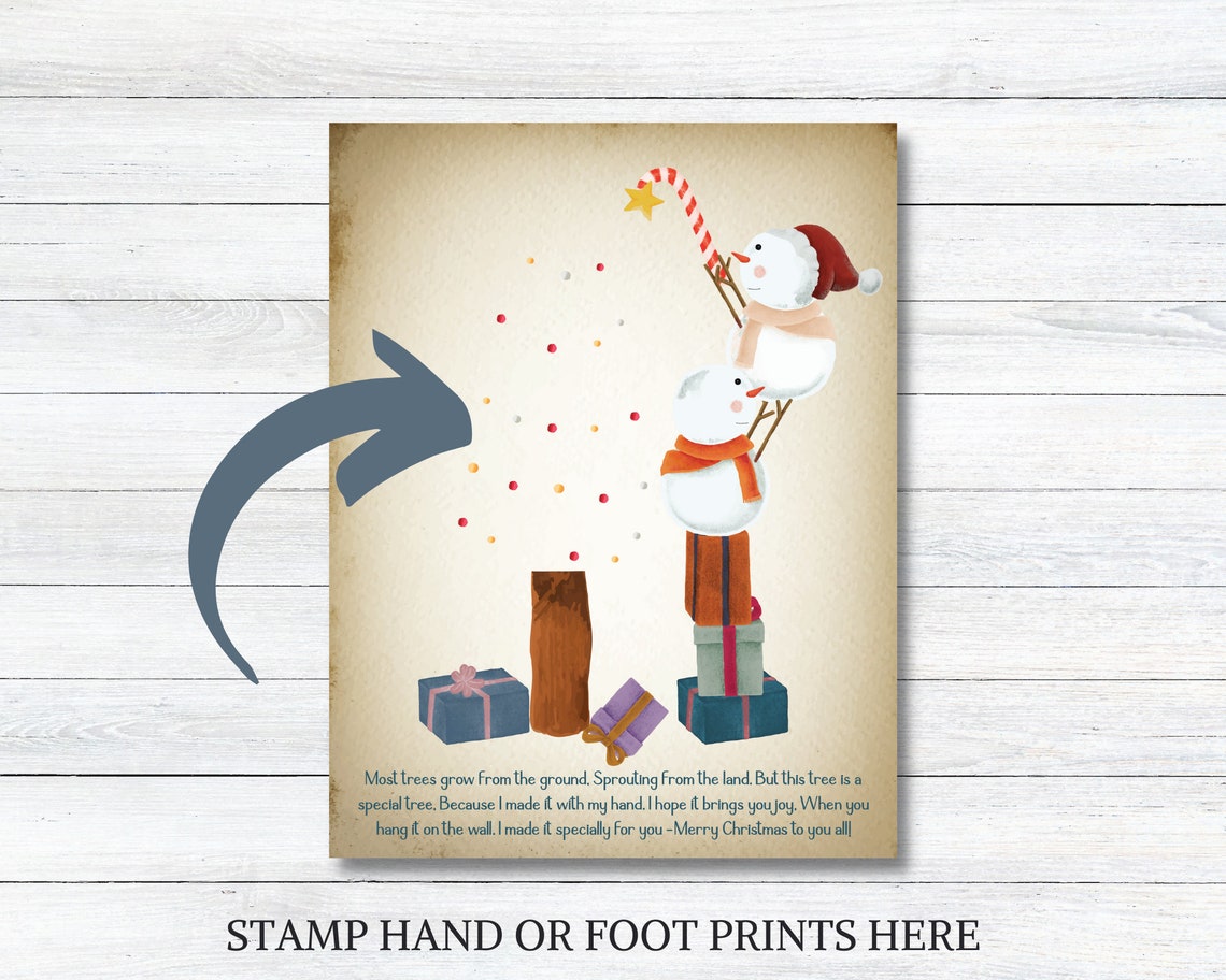Christmas Handprint Art Bundle DIY Kids Craft Christmas - Etsy
