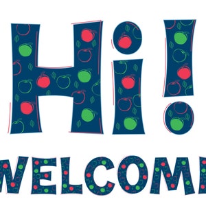 Back to School Apple PNG Letters, PNG School Pack, Back to School PNG ...