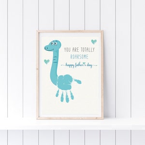 Dinosaur Dad Handprint Art, Father's Day Handprint, Toddler Preschool ...
