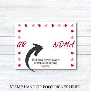 Set of 4 Mommy Daddy Grandma Grandpa Love Handprint Art Bundle, DIY ...