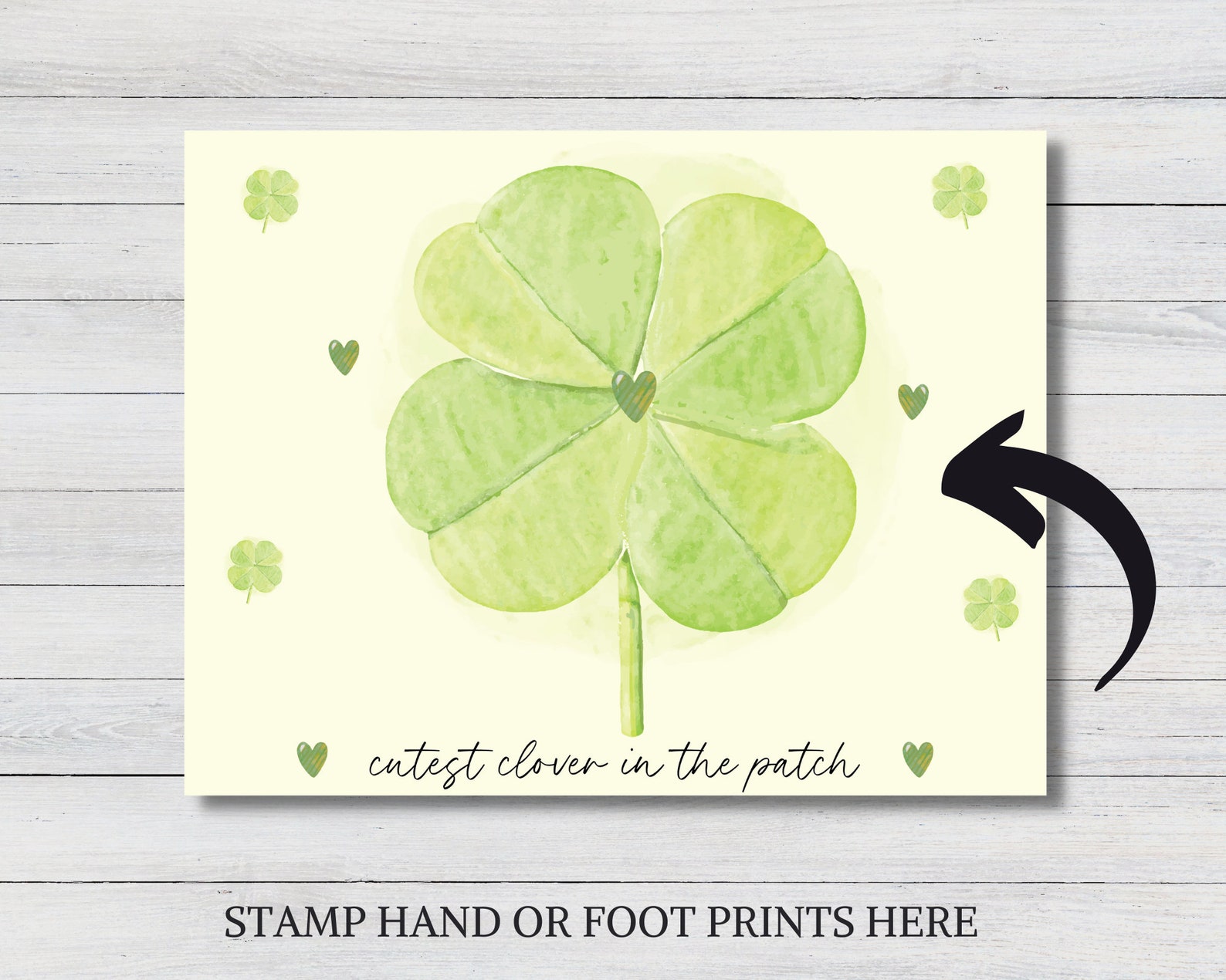 Cutest Clover in the Patch Art Handprint, St Patrick's Day Handprints ...