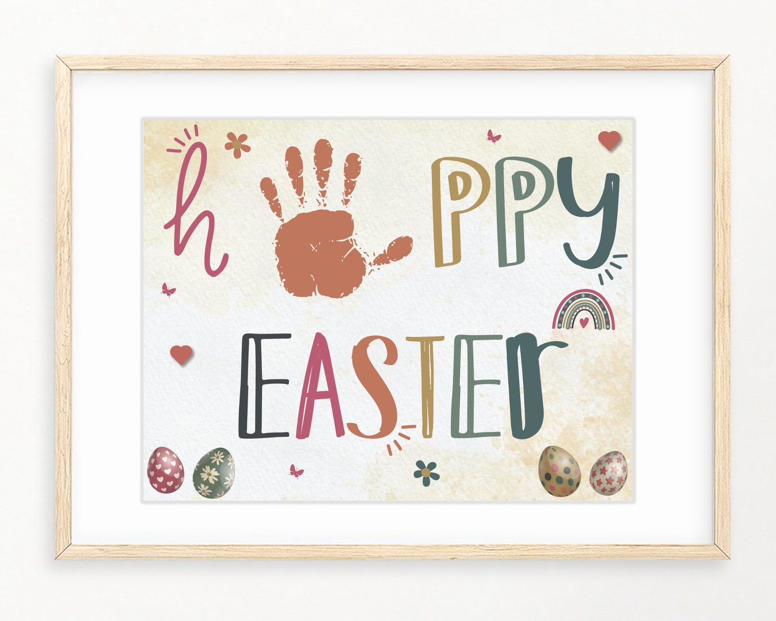 Happy Easter Handprint Craft, Baby Toddler Kids Art Craft, Easter ...