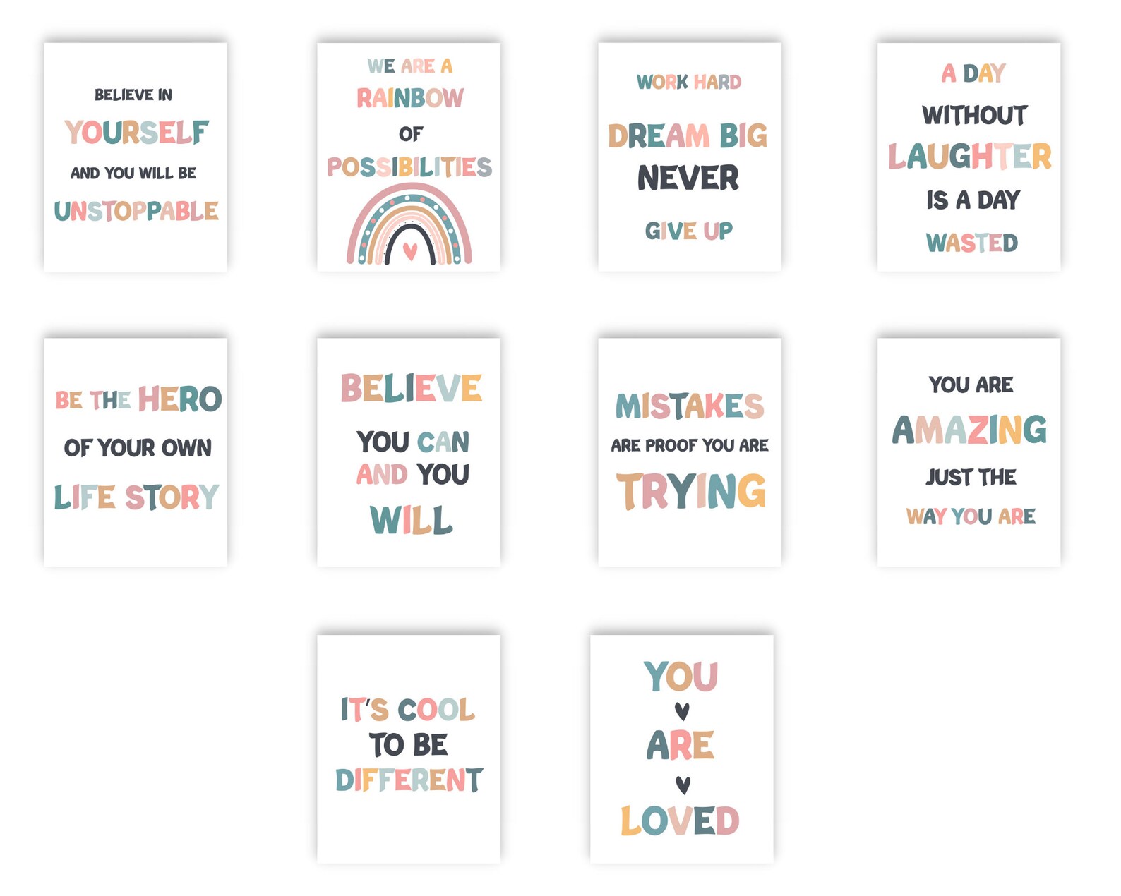 Inspirational Classroom Posters Good Vibes Messaging - Etsy