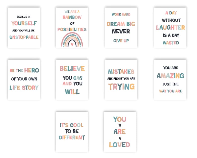 Inspirational Classroom Posters Good Vibes Messaging - Etsy