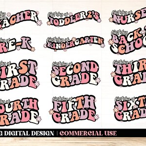 Back to School PNG Grades Bundle, PNG School Pack, First Day of School ...