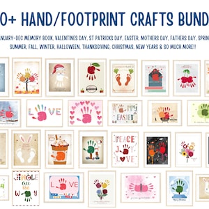 200+ Handprint Footprint Bundle, Baby Toddler Kids Art, Holiday ...