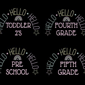 Hello Back to School Bundle, SVG School Pack, First Day of School Svg ...