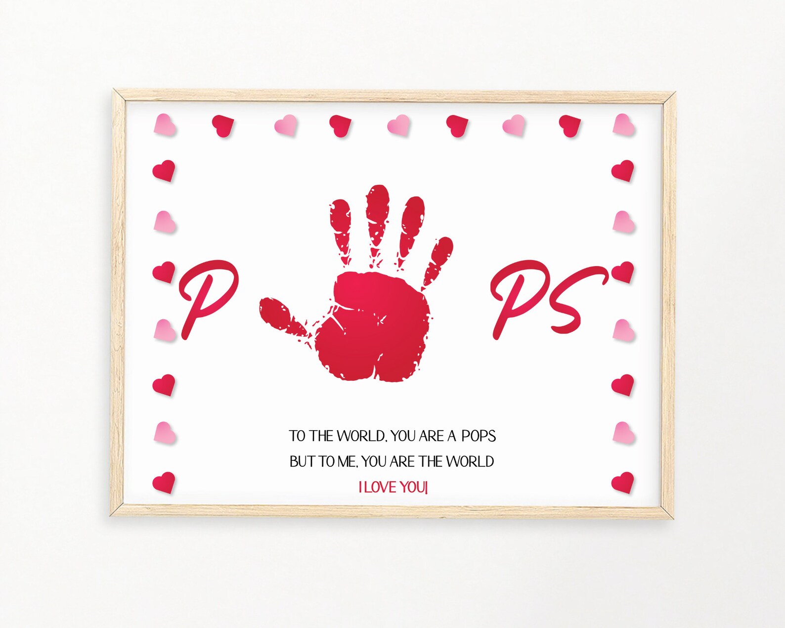 Pops Handprint Art, Baby Toddler Kids Crafts, Keepsake Memory ...