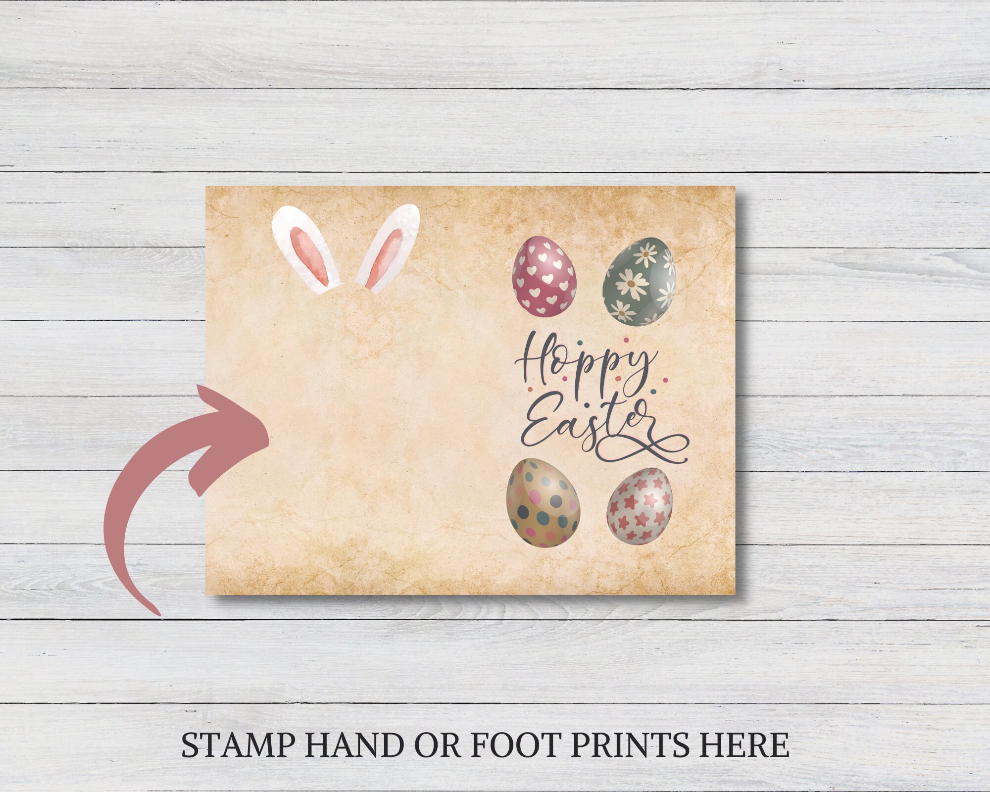 Hoppy Easter Handprints Footprints Printable Craft, Baby Toddler Kids ...