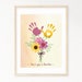Love You Bunches Mother's Day Flower Handprint Craft, Baby Toddler Kids ...