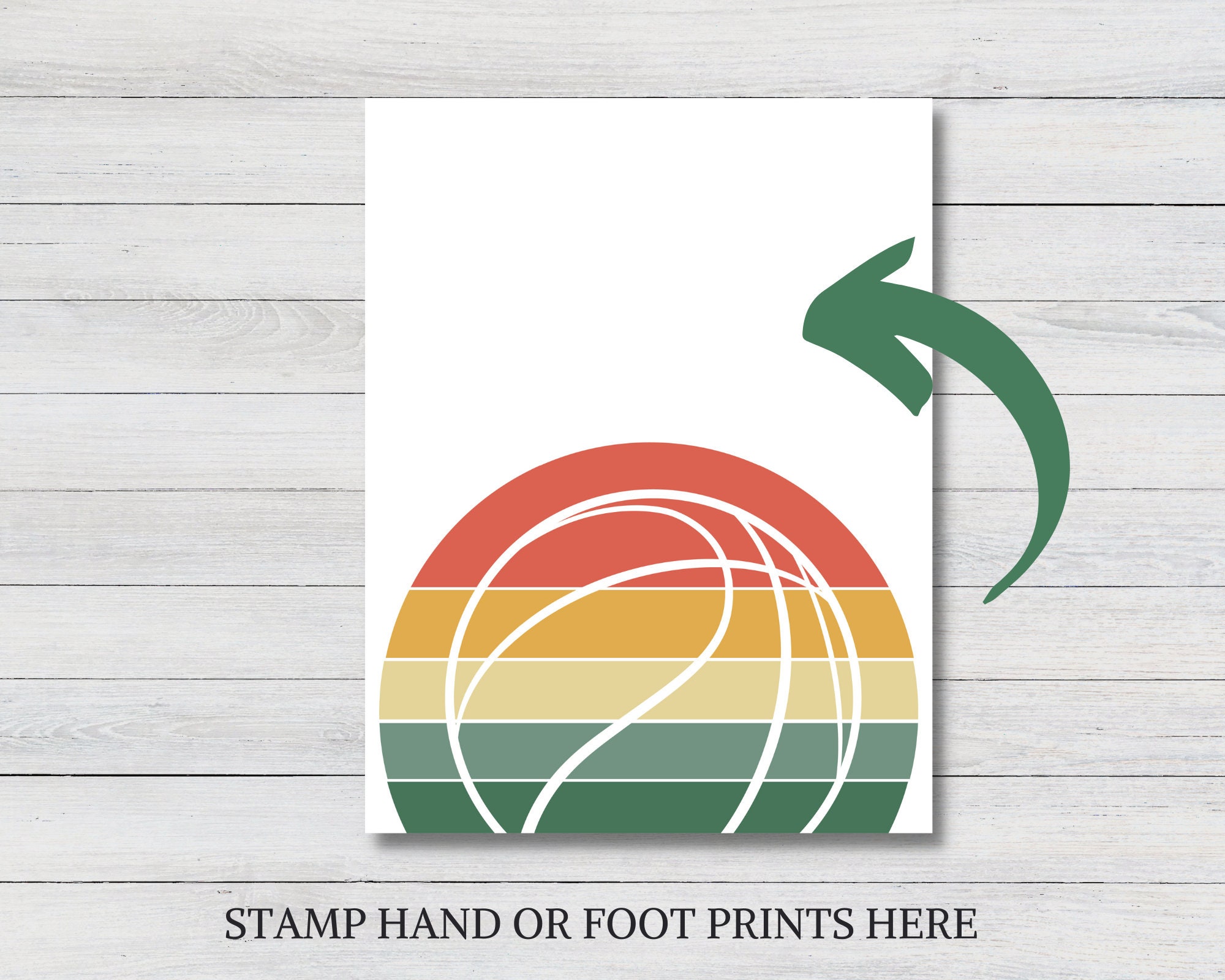 Basketball Activity Craft Handprint Footprint Baby Toddler - Etsy