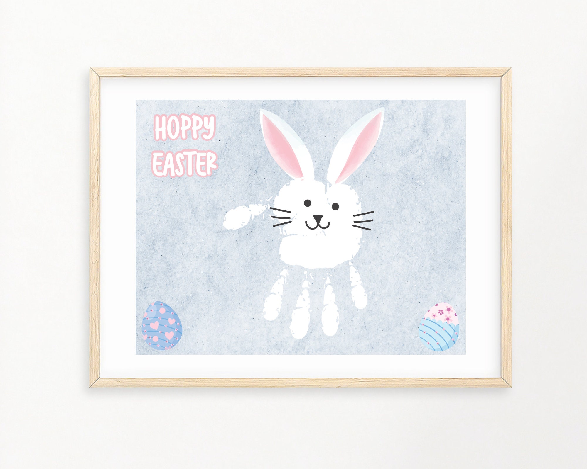 Hoppy Easter Handprint Printable Card, Hoppy Easter Crafts for Kids ...