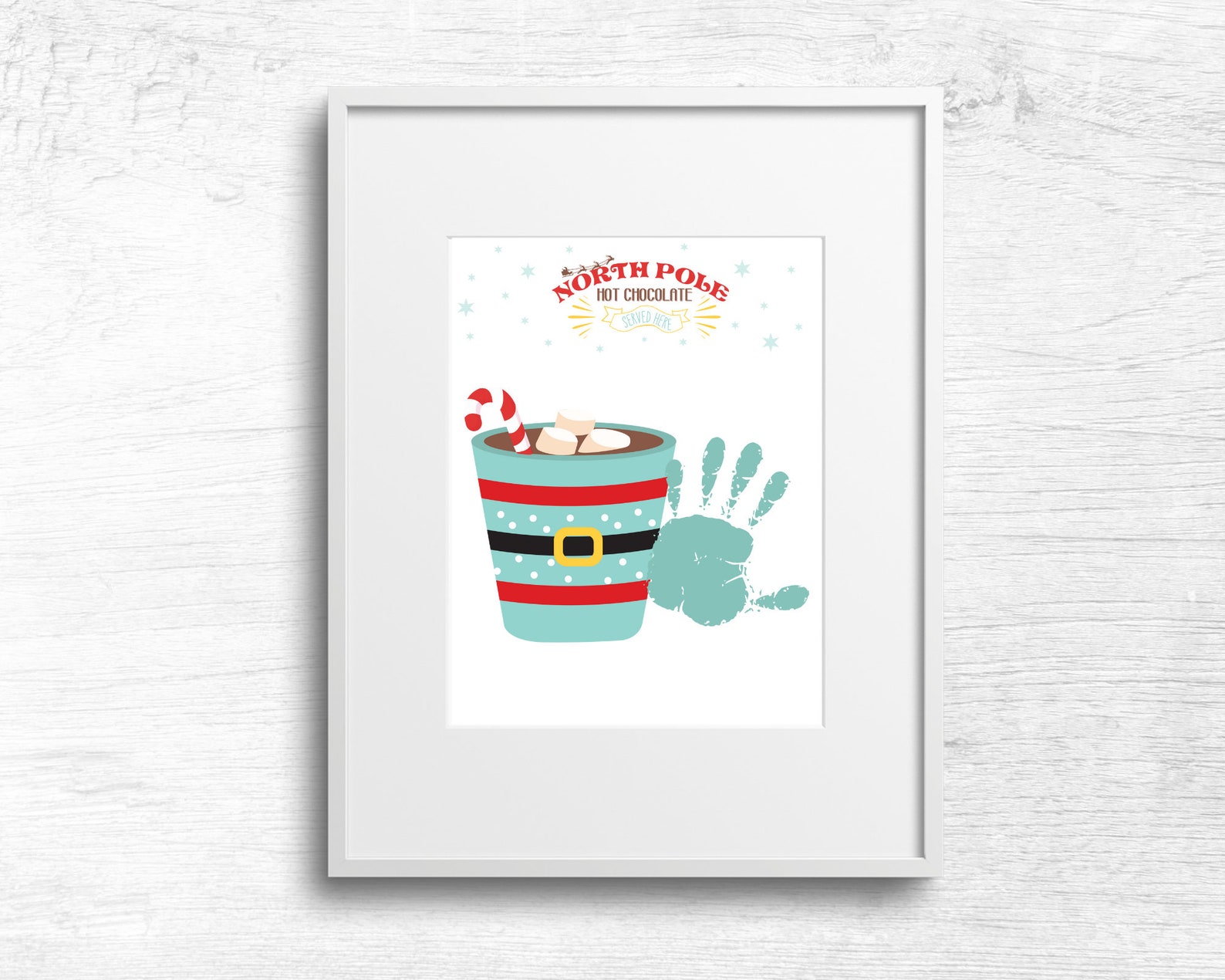 Set of 7 Christmas Bundle Handprints Footprints, Baby Toddler Kids Art ...